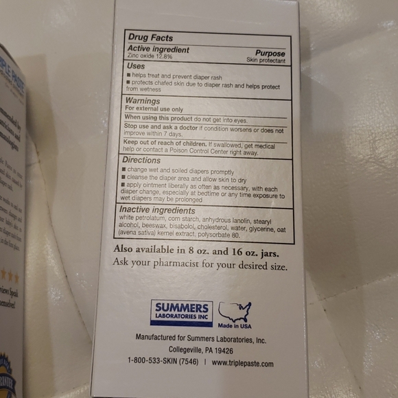 Triple Paste | Bath, Skin & Hair | Nwt Triple Paste Ointment 2 Pack ...